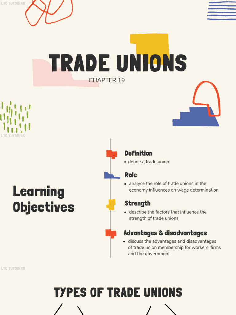 CIE IGCSE Economics Chap 19 - Trade Unions | PDF | Cost Of Living ...