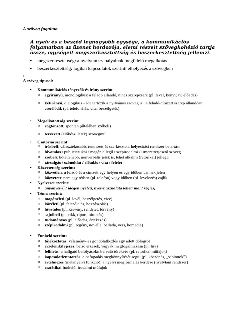 12-13-14. Tételkör A Szöveg, A Kérvény | PDF