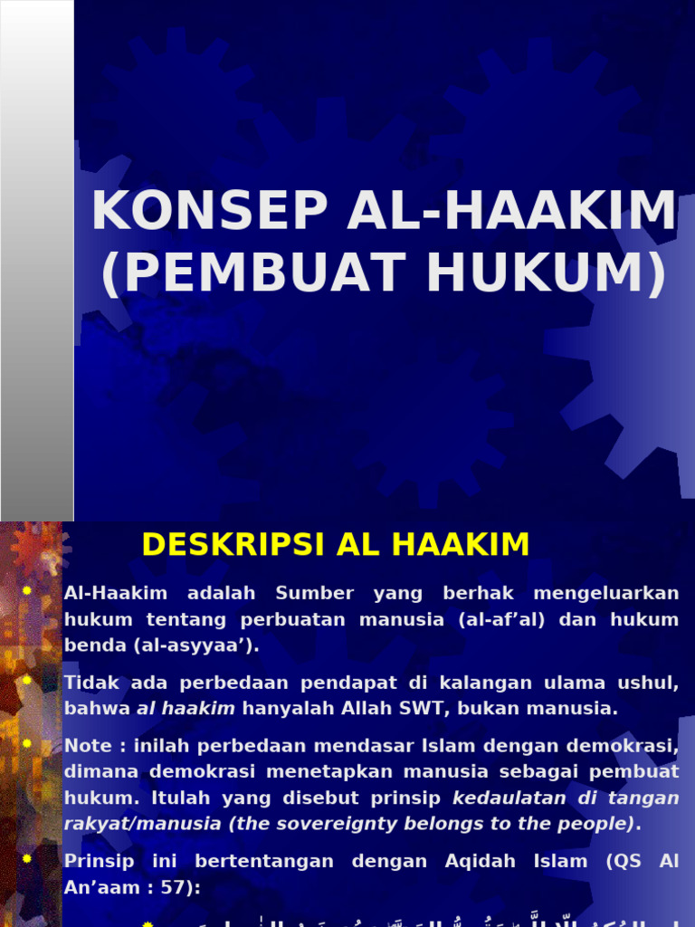 02-Konsep Al-Hakim (Pihak Yang Berhak Menetapkan Hukum) | PDF