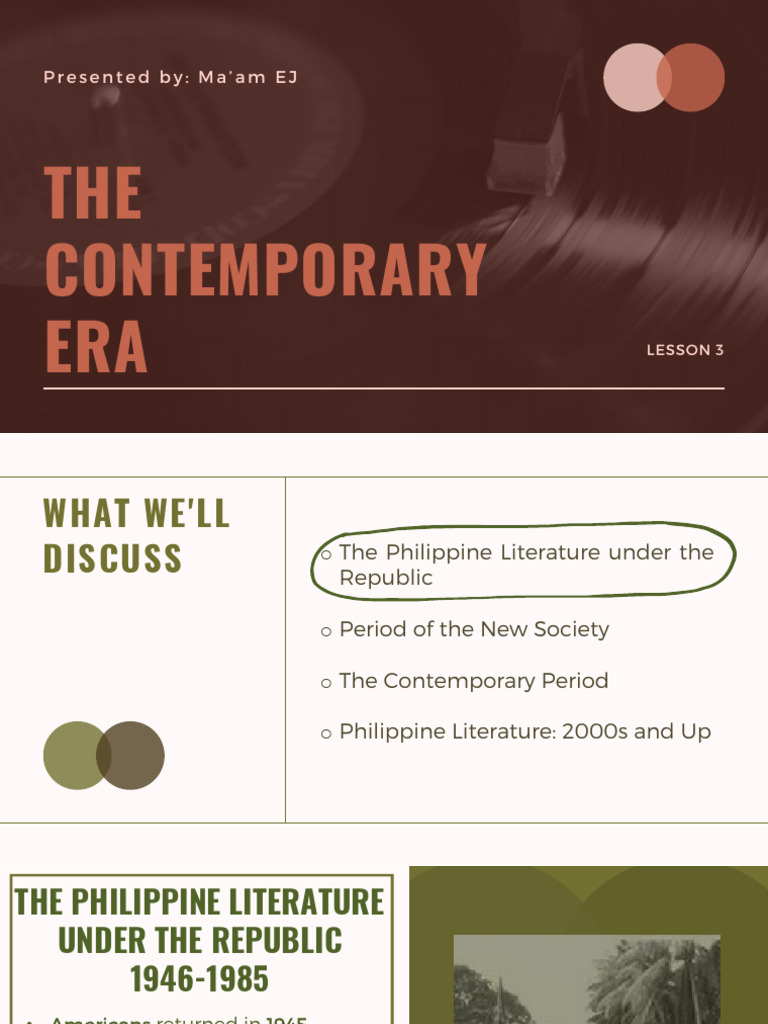 CONTEMP ERA For Students | PDF