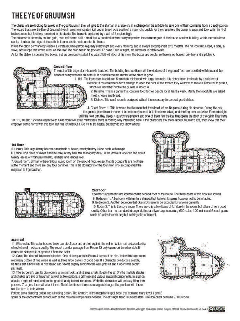 One Page Dungeon - The Eye of Gruumsh - Kosmic Dungeon | PDF