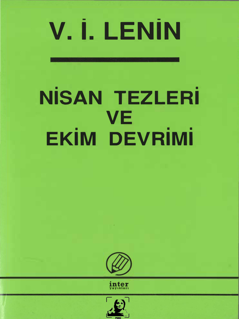 V. I. Lenin - Nisan Tezleri Ve Ekim Devrimi (1997, Ä°nter YayÄ Nlarä ) - Libgen - Li | PDF