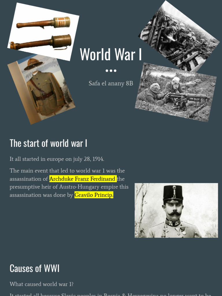 Causes and Key Players of WWI | PDF