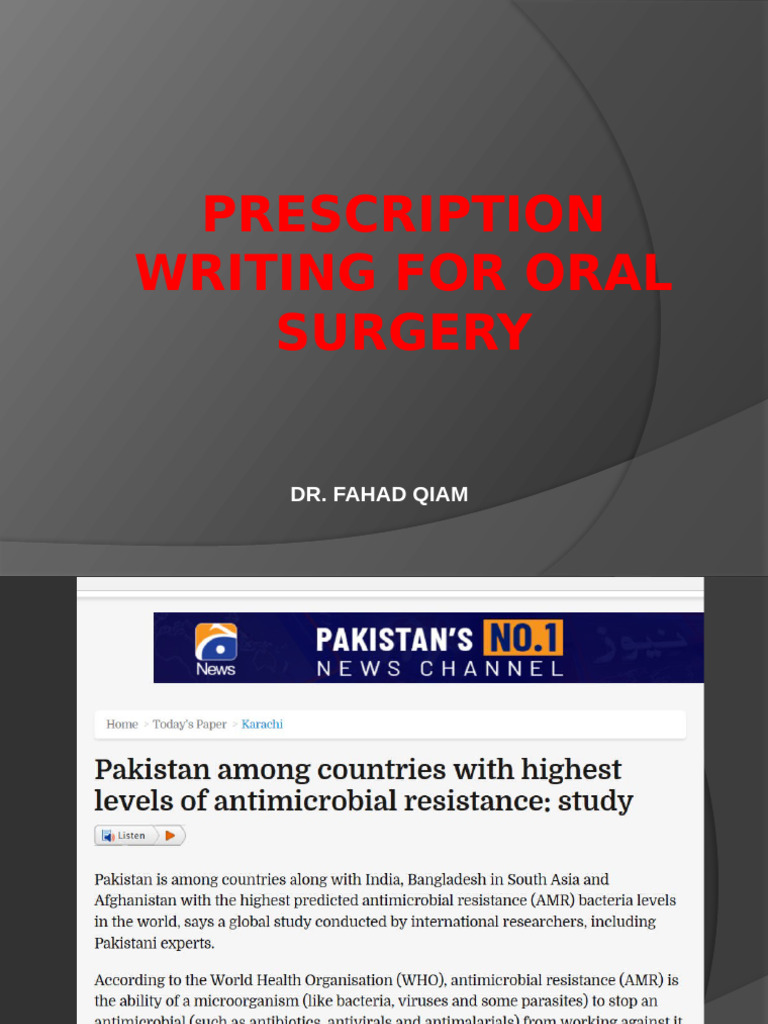 Prescription Writing 1 | PDF