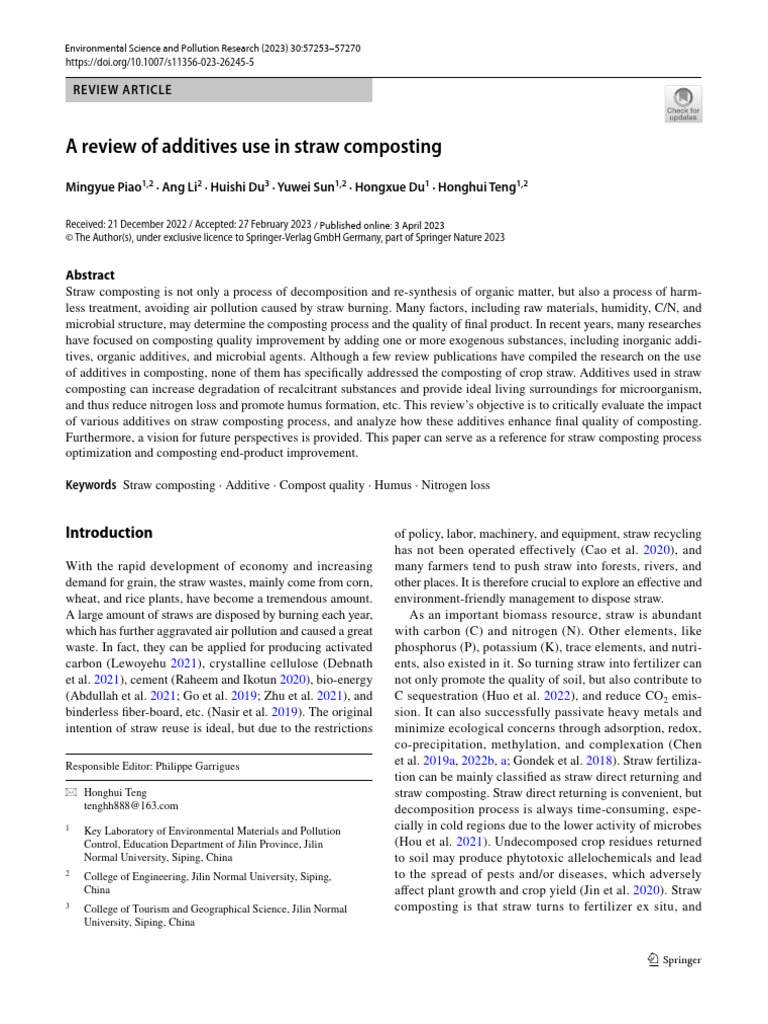 Straw Composting | PDF