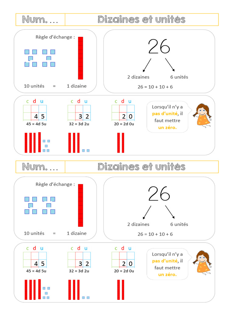 Num2 Dizaines Et Unités | PDF