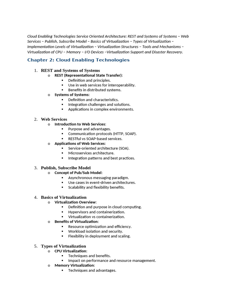 Cloud Enabling Technologies Service Oriented Architecture Pdf Service Oriented Architecture 1050