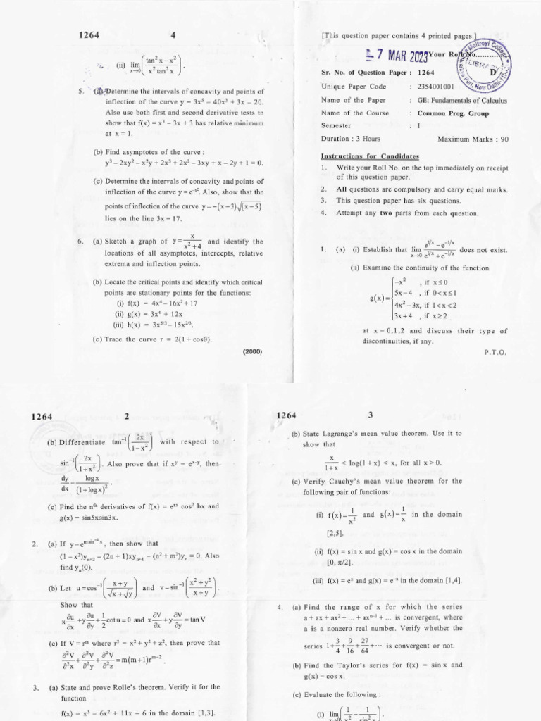 Fundamentals of Calculus | PDF
