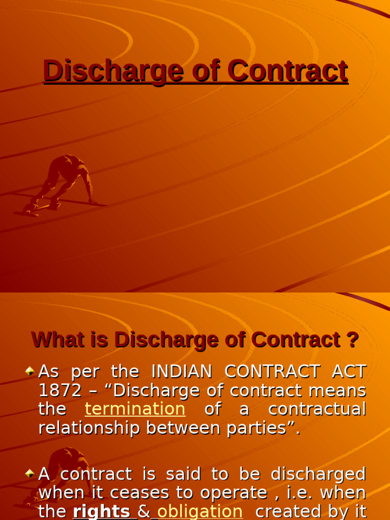 Module 1 Discharge of Contract | PDF