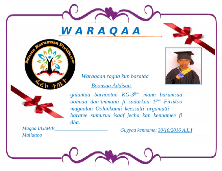 Boonsaa Addisuu | PDF