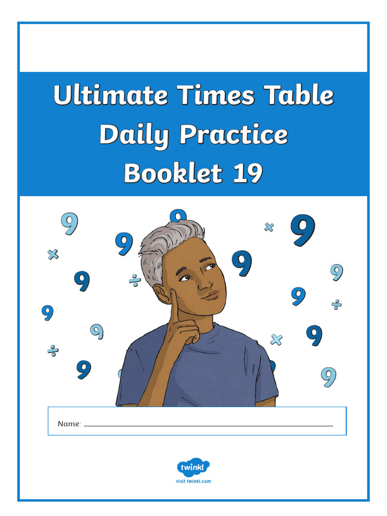 Ultimate Times Table Daily Practice Booklet 19 | PDF