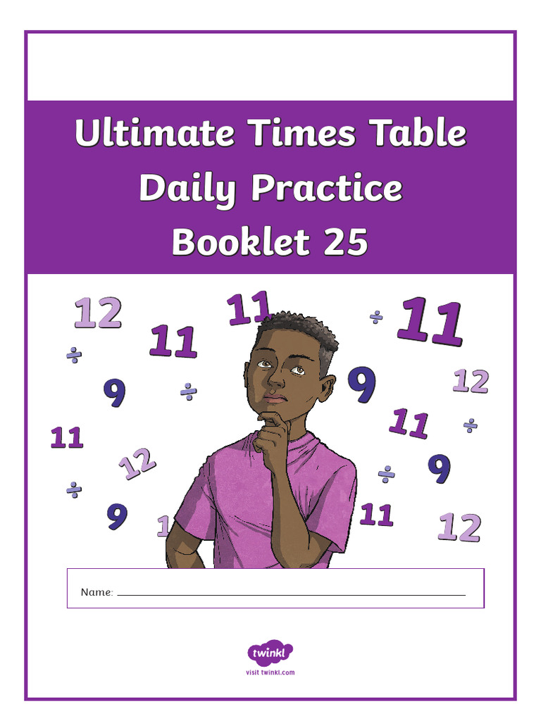 Ultimate Times Table Daily Practice Booklet 25 | PDF