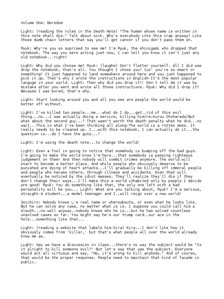 Death Note Quotes | PDF | Death