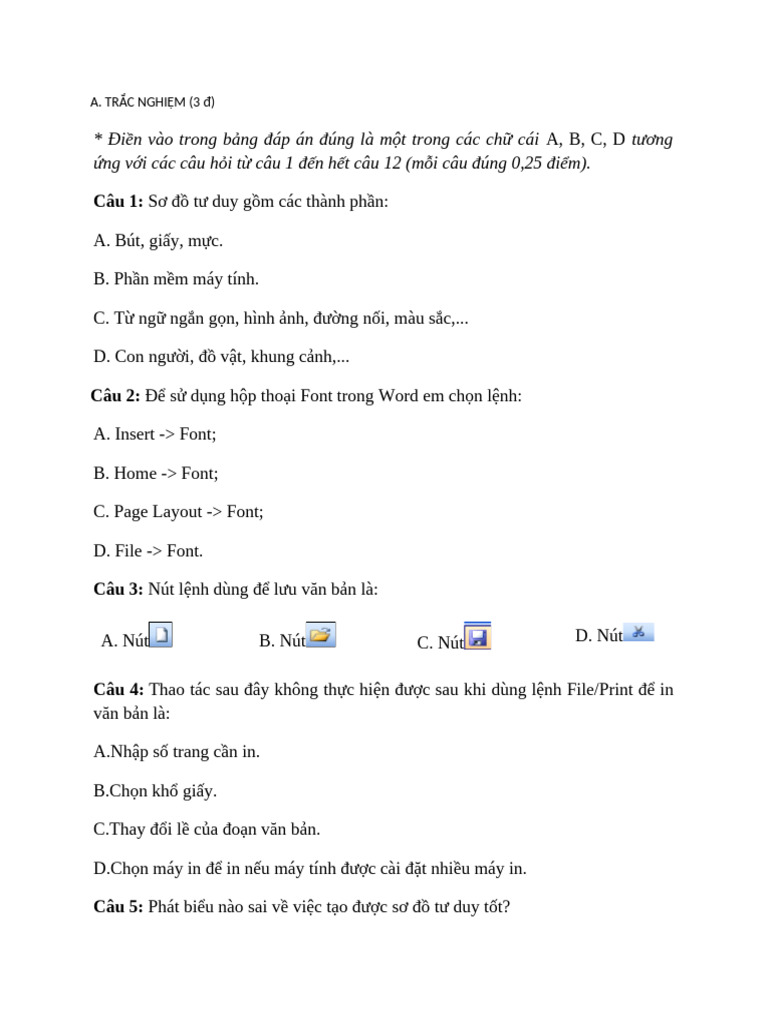 ĐỀ CƯƠNG TIN 6 HK2 | PDF