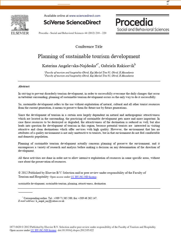 Planning of Sustainable Tourism | PDF | Tourism | Art