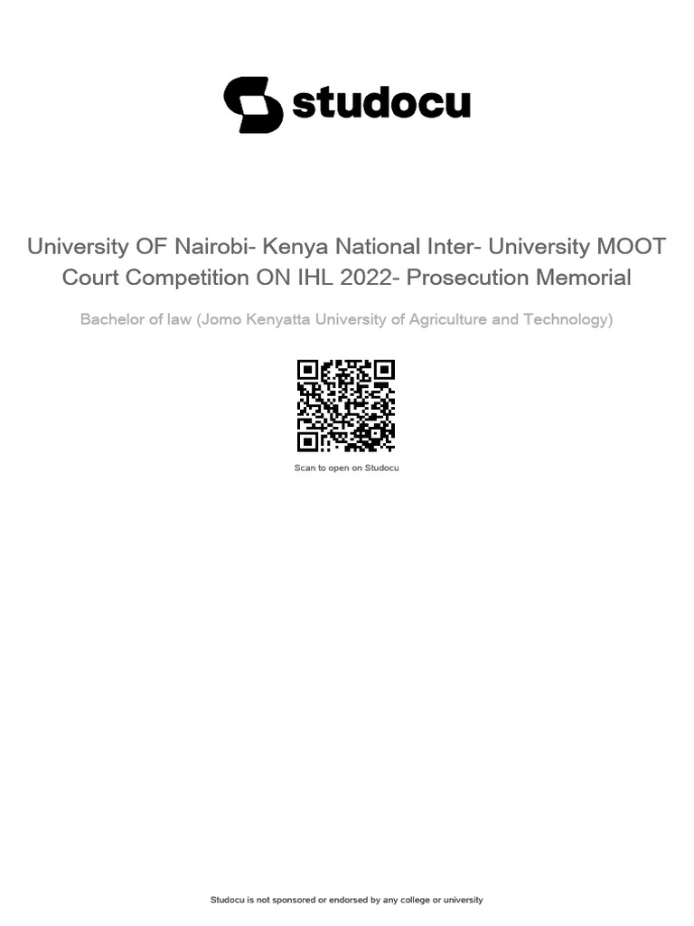 University of Nairobi Kenya National Inter University Moot Court ...