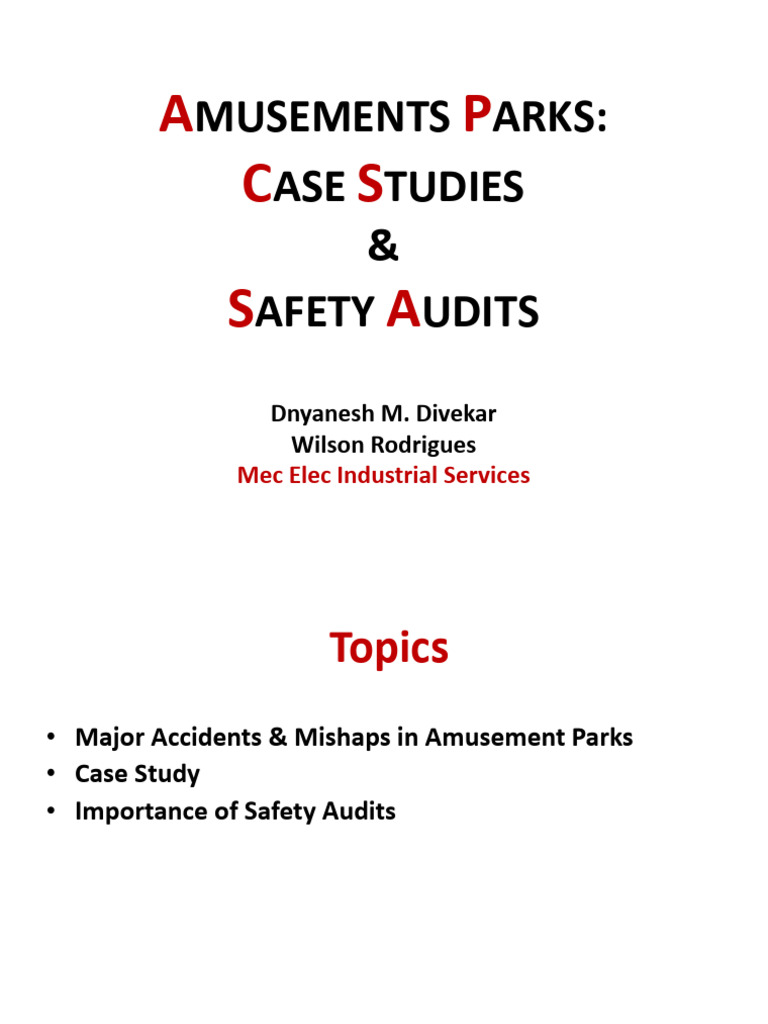 Amusement Parks Case Studies Safety Audits | PDF
