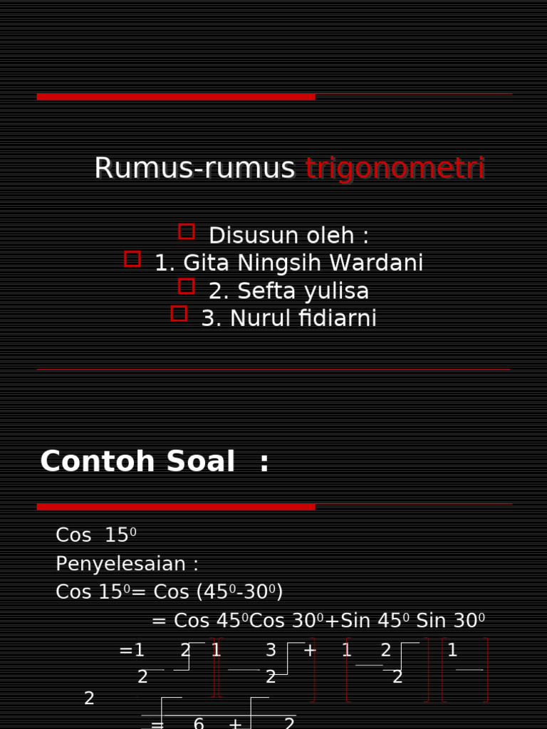 Rumus Rumus Trigonometri | PDF