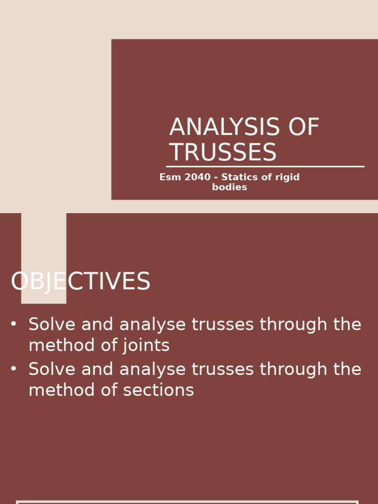 Analysis Of Trusses Pdf