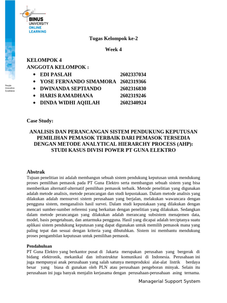 Tugas Kelompok 2 - 1&2 | PDF