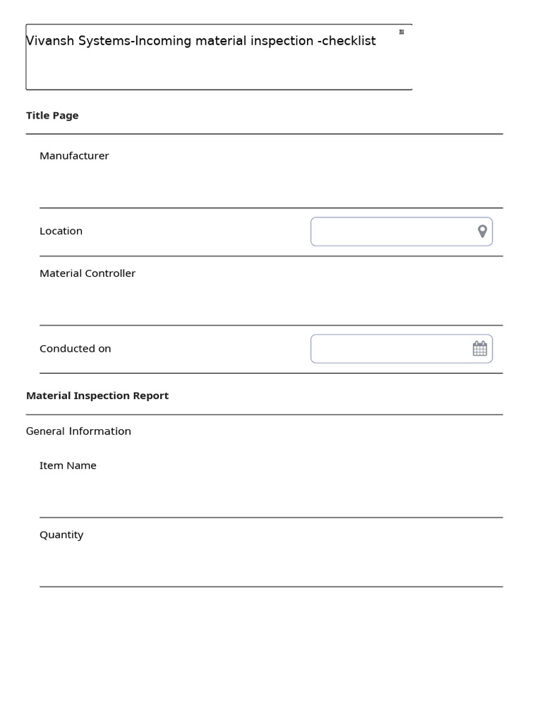 Material Inspection Report | PDF