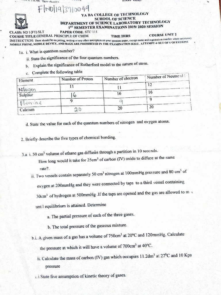 SLT ND1 Past Questions | PDF