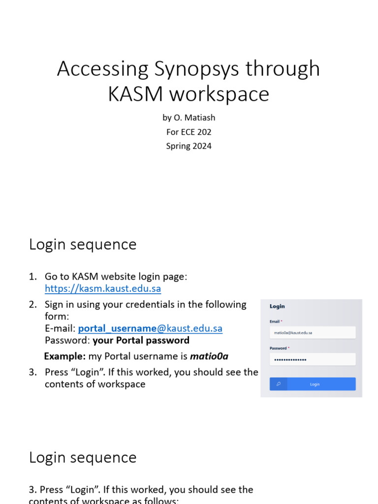 Accessing Synopsys Through KASM Workspace | PDF