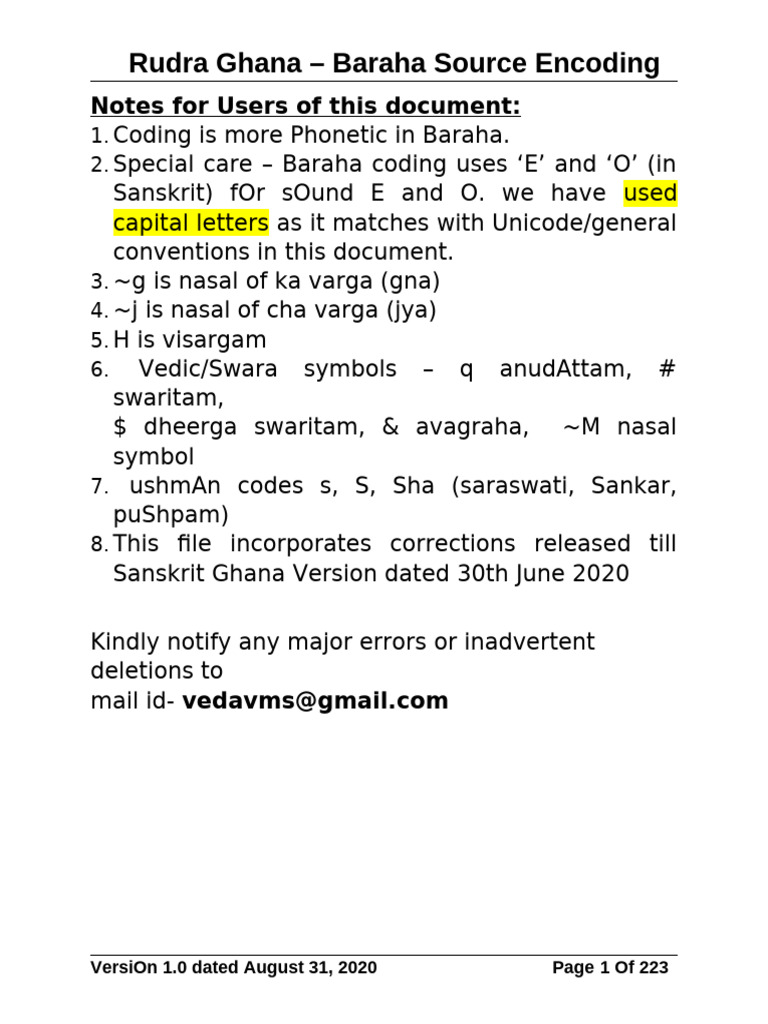 Rudra Ghanam Baraha | PDF