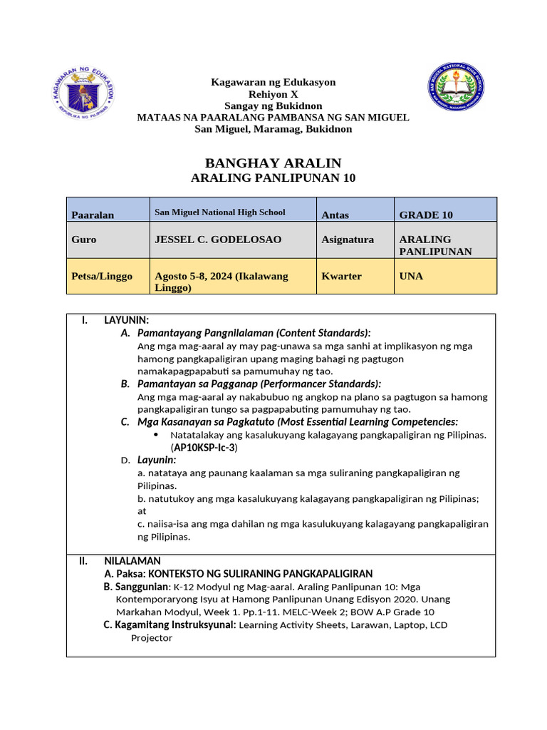 AP 10. DLP (Week 2) | PDF