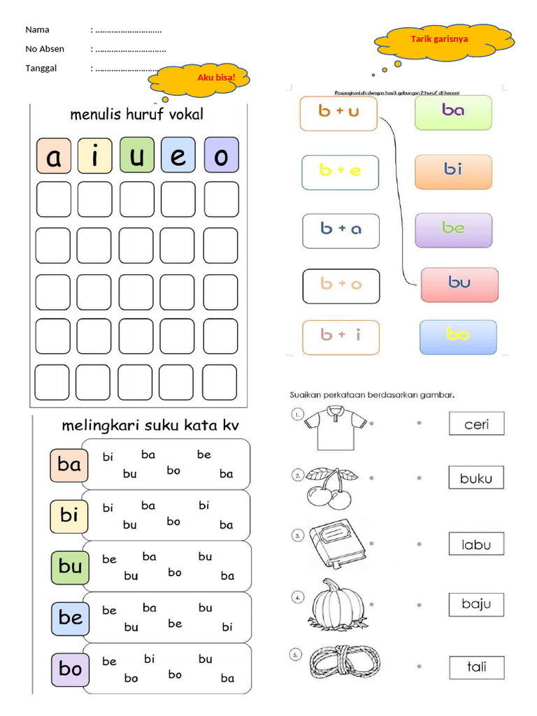 Bahasa Indonesia Worksheet | PDF