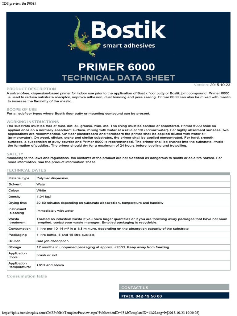 Tds - Primer-6000 - LV en | PDF