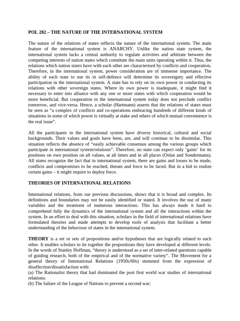 Understanding International Relations Dynamics | PDF | Theory | Politics