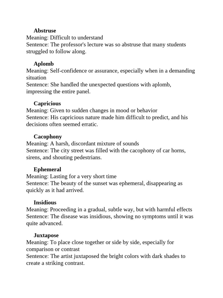 C2 Level Words | PDF