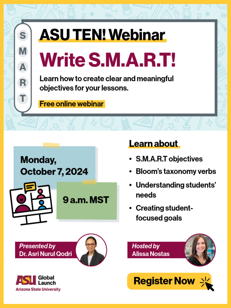 SMART Objectives Webinar Flyer | PDF