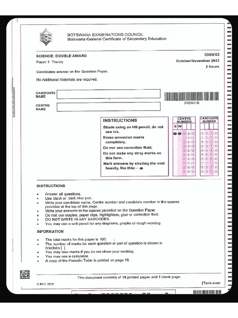 Bgcse SDA Leaked 2023 | PDF