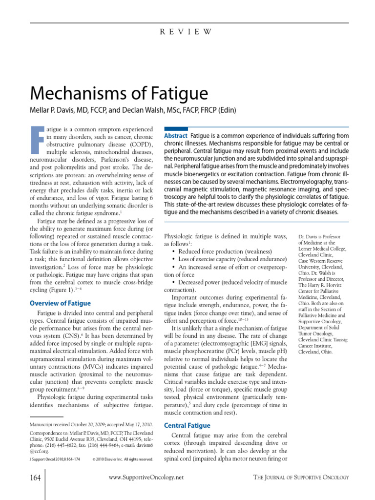Mechanisms of Fatigue | PDF
