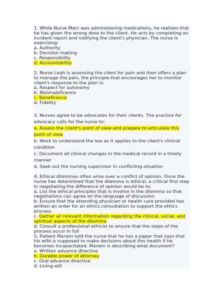 Bioethics Quiz 1 | PDF