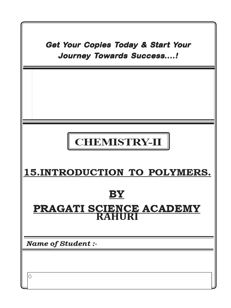 05 - 24!31!29!08!2024 - Introduction To Polymers - PDF Part 1 | PDF
