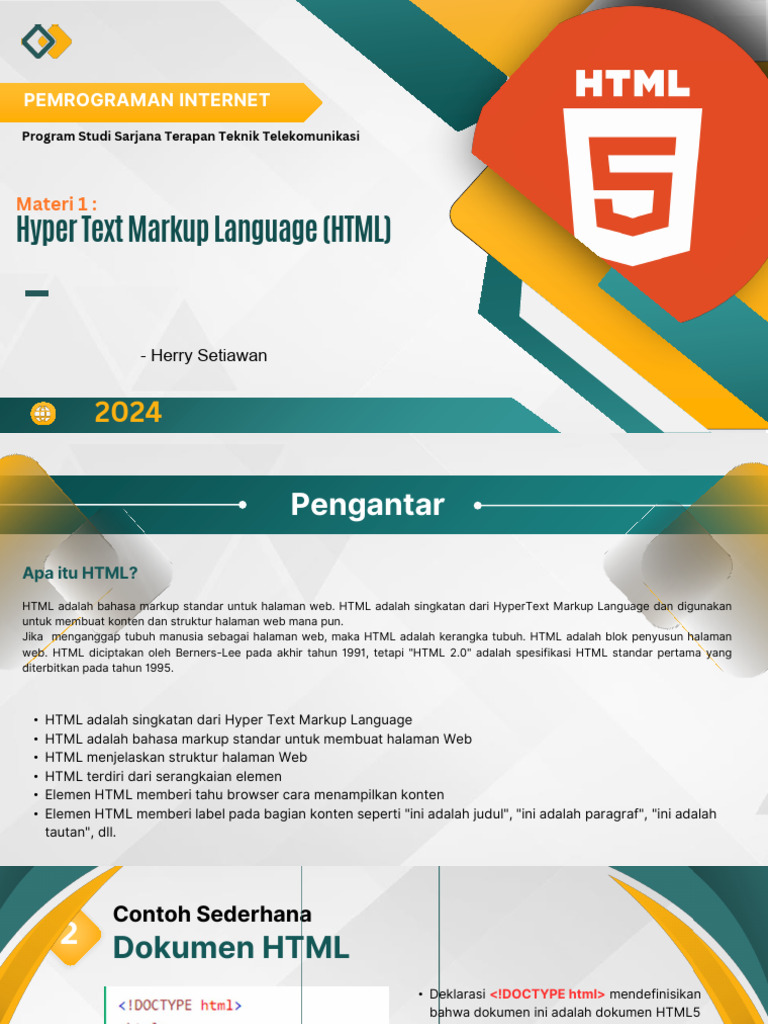 HTML Part 1 | PDF | Html | Computers