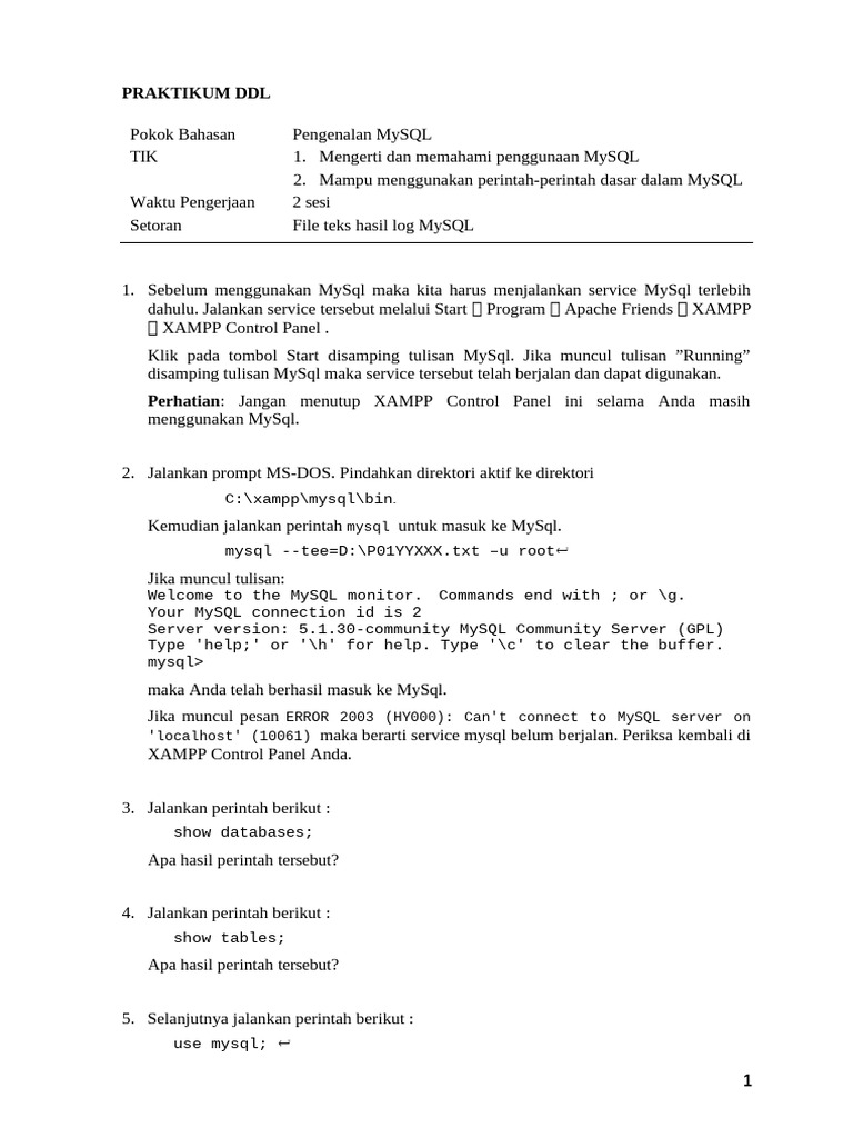 SQL DDL Part1 | PDF | My Sql | Computers