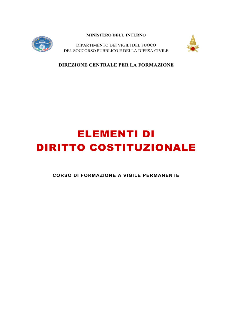 Elementi Di Diritto Costituzionale | PDF