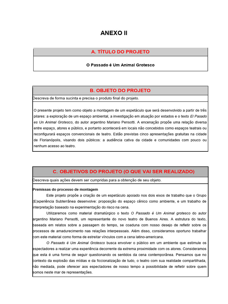 Modelo de Projeto 1 | PDF