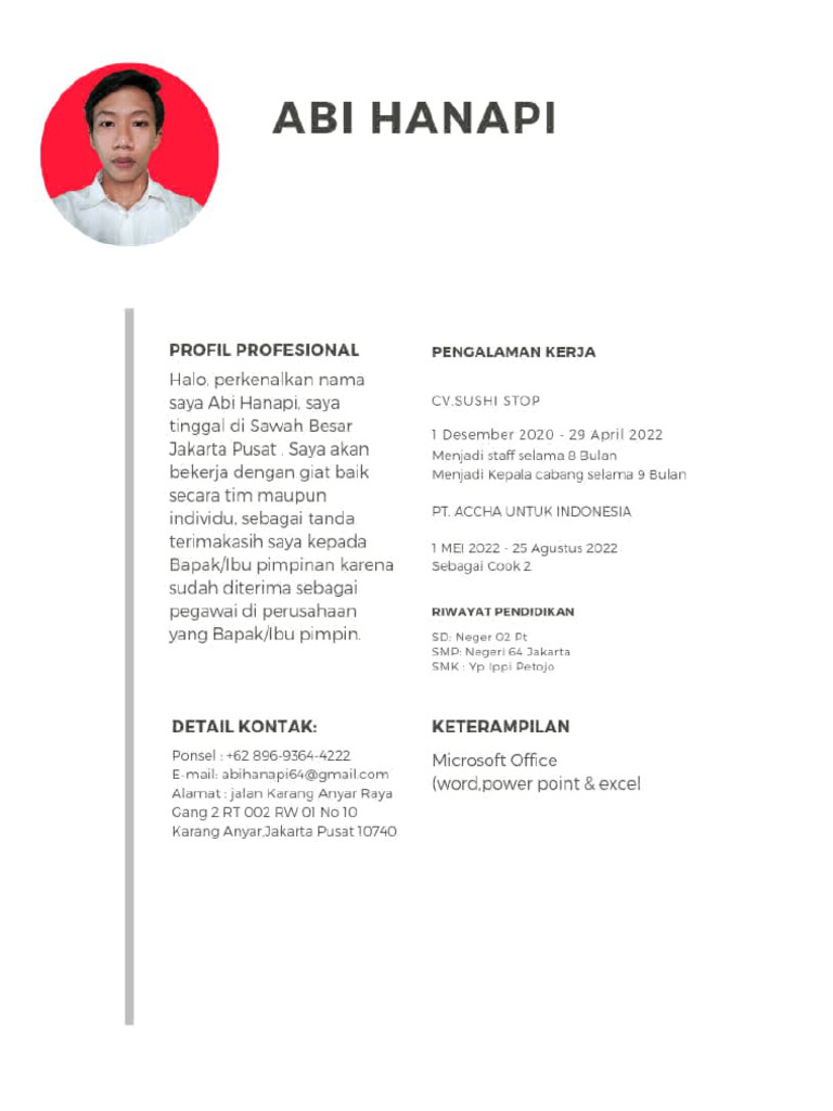 CV Abi Hanapi Office | PDF