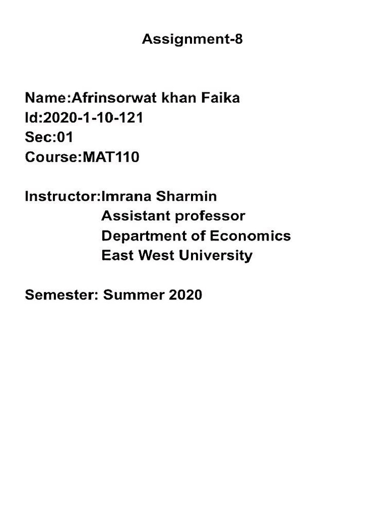 Assignment 8 - Manegerial Economics | PDF