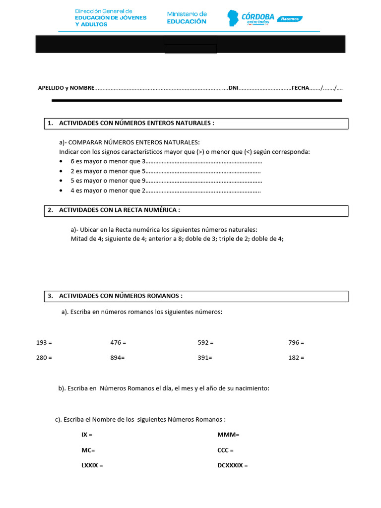 Eval m1 Matematica | PDF