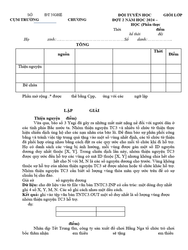 ĐỀ THI THỬ HSG CỤM LẦN 2 PHẦN THỰC HÀNH | PDF