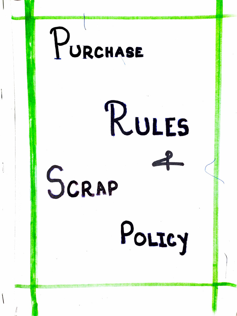 Purchase N Scrap Rules | PDF | Computing | Home & Garden