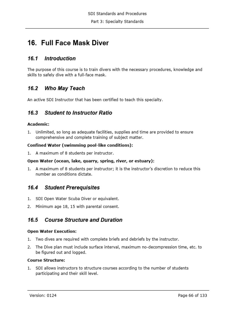 16 Full Face Mask Diver | PDF