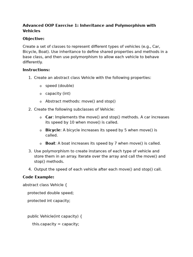 Advanced OOP Exercises | PDF