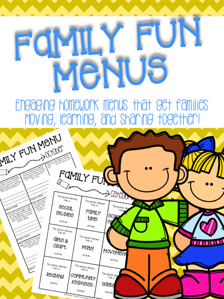 Family Fun Homework Menus | PDF